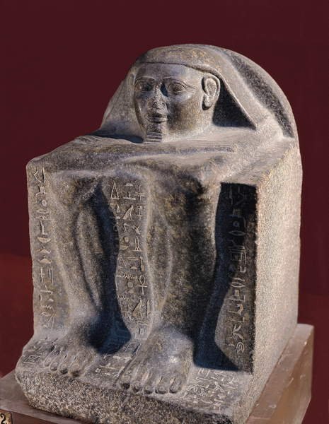 Block Statue of Hotep - Egypt Museum