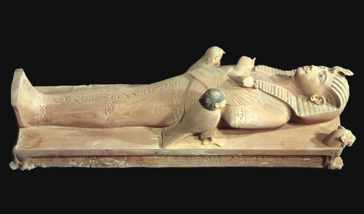 Statuette of Tutankhamun on a Funerary Bed - Egypt Museum
