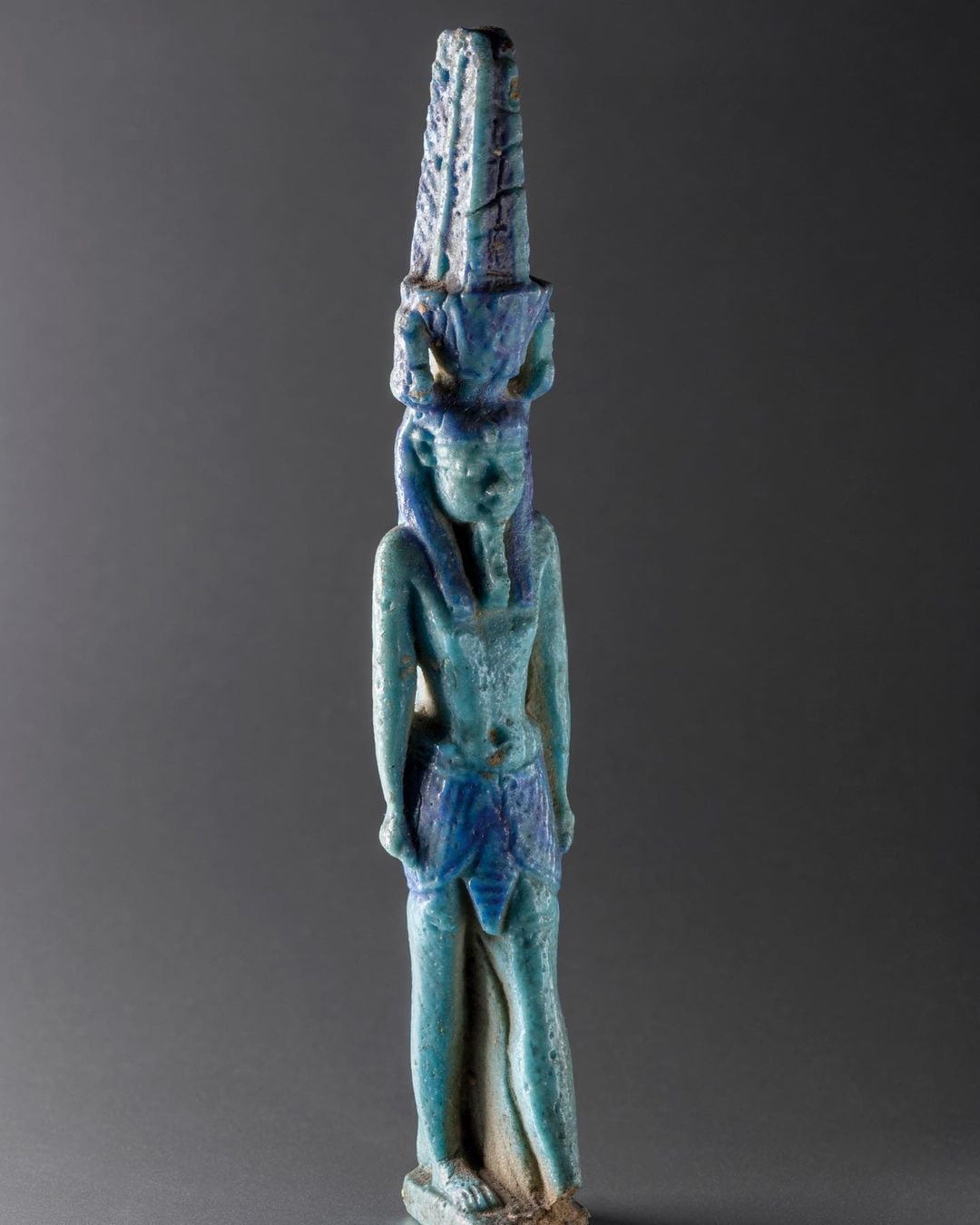 Faience Amulet of the god Nefertem - Egypt Museum