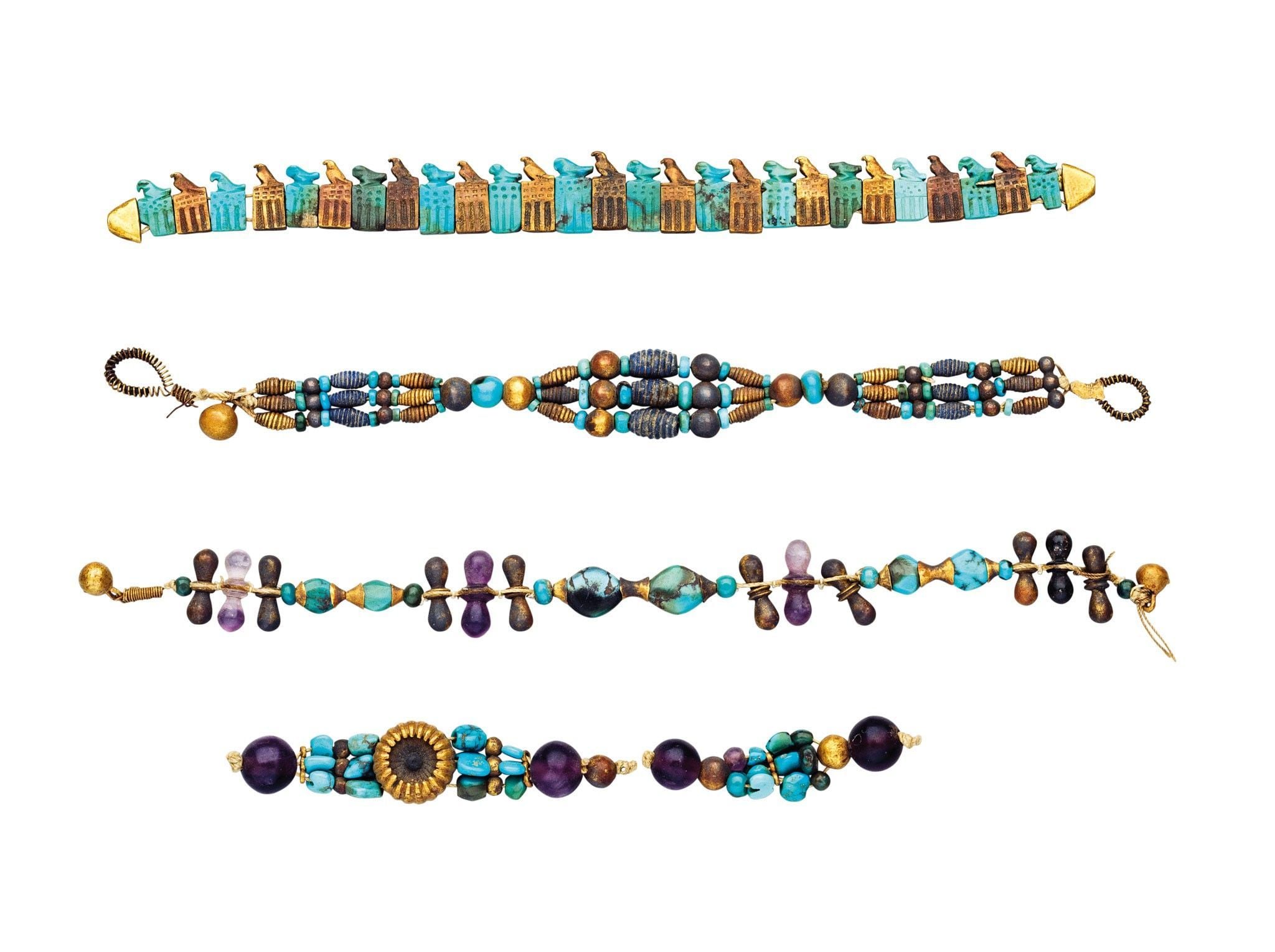 Four Bracelets from Tomb of King Djer - Egypt Museum