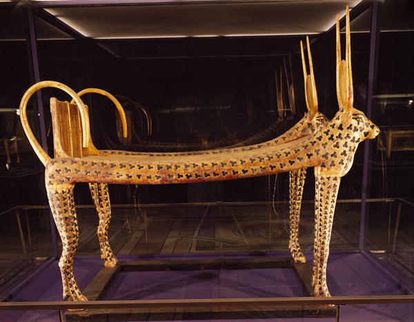 Funerary Bed of Tutankhamun with Mehet-Weret - Egypt Museum