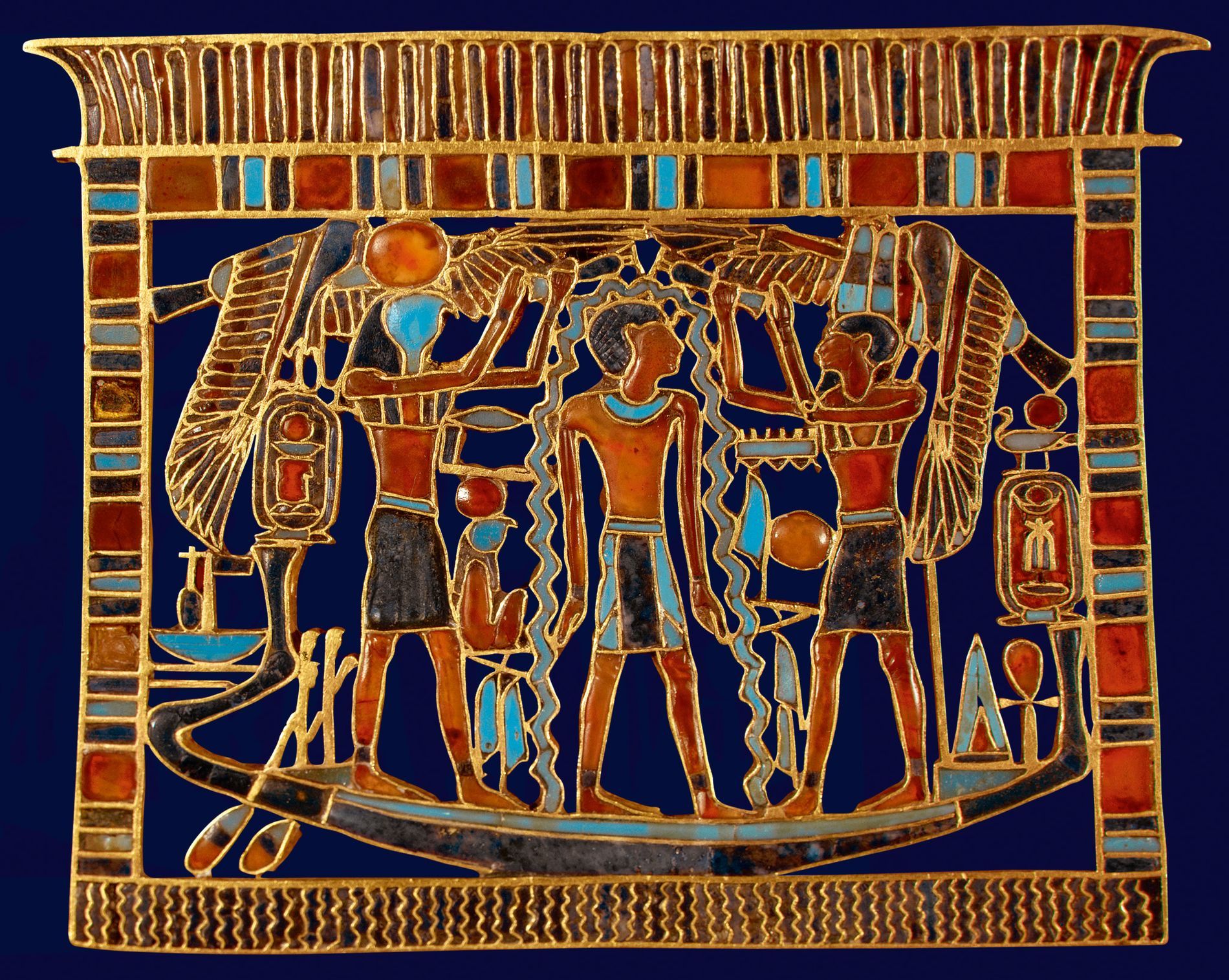 Gold Inlaid Pectoral of Queen Ahhotep I - Egypt Museum