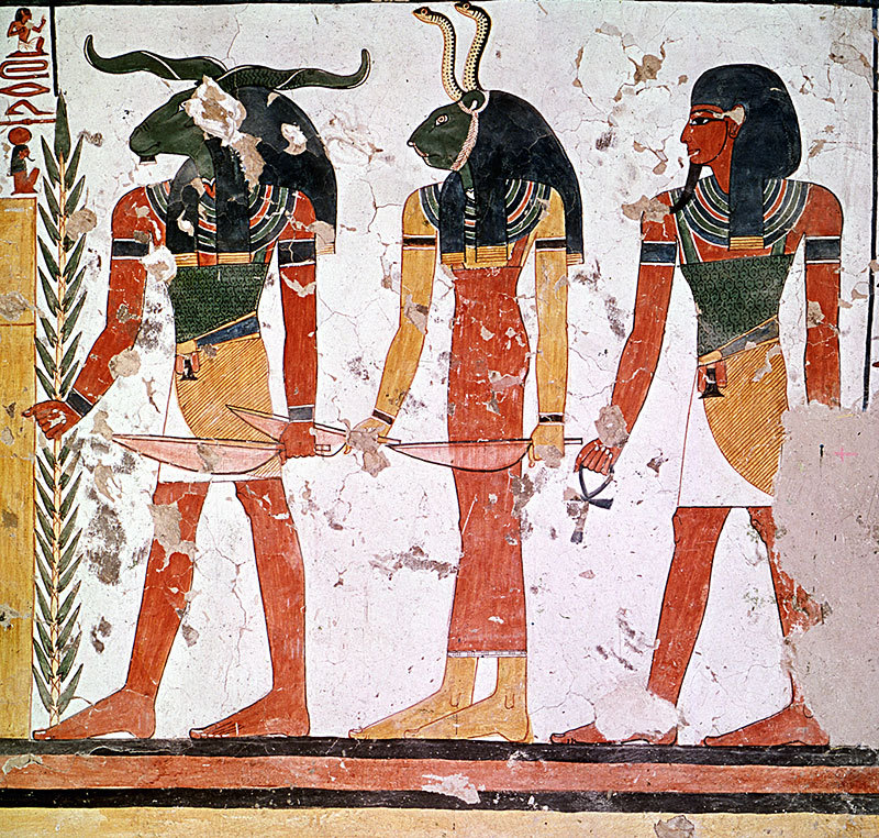 Guardians of the Underworld bearing knives - Egypt Museum
