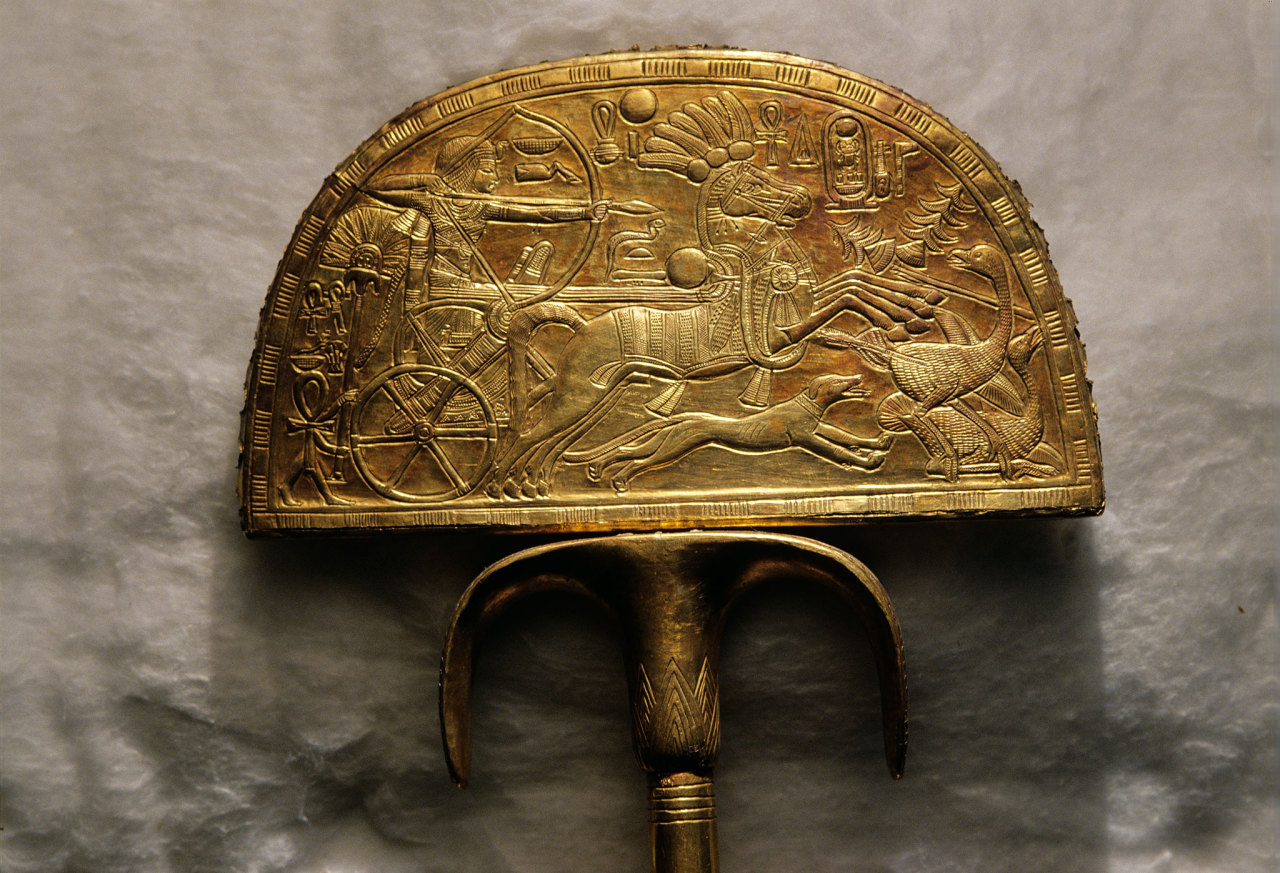 Ostrich Hunt Fan of Tutankhamun - Egypt Museum
