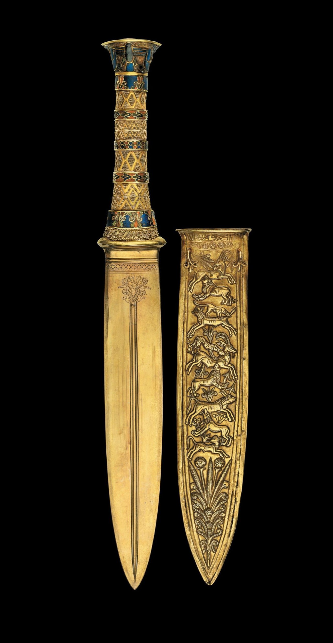 Gold Dagger and Sheath of Tutankhamun - Egypt Museum