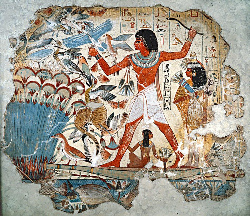 Nebamun Hunting in the Marshes - Egypt Museum