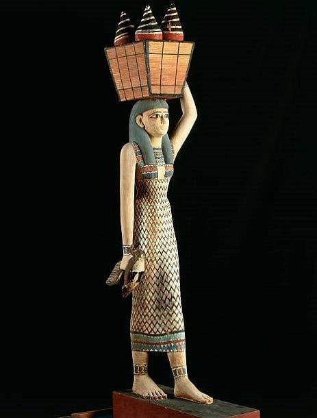 Statue of a Woman Carrying Offerings - Egypt Museum