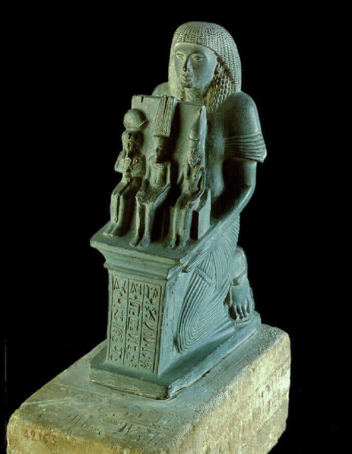 Statue of Ramessesnakht and the Theban Triad - Egypt Museum