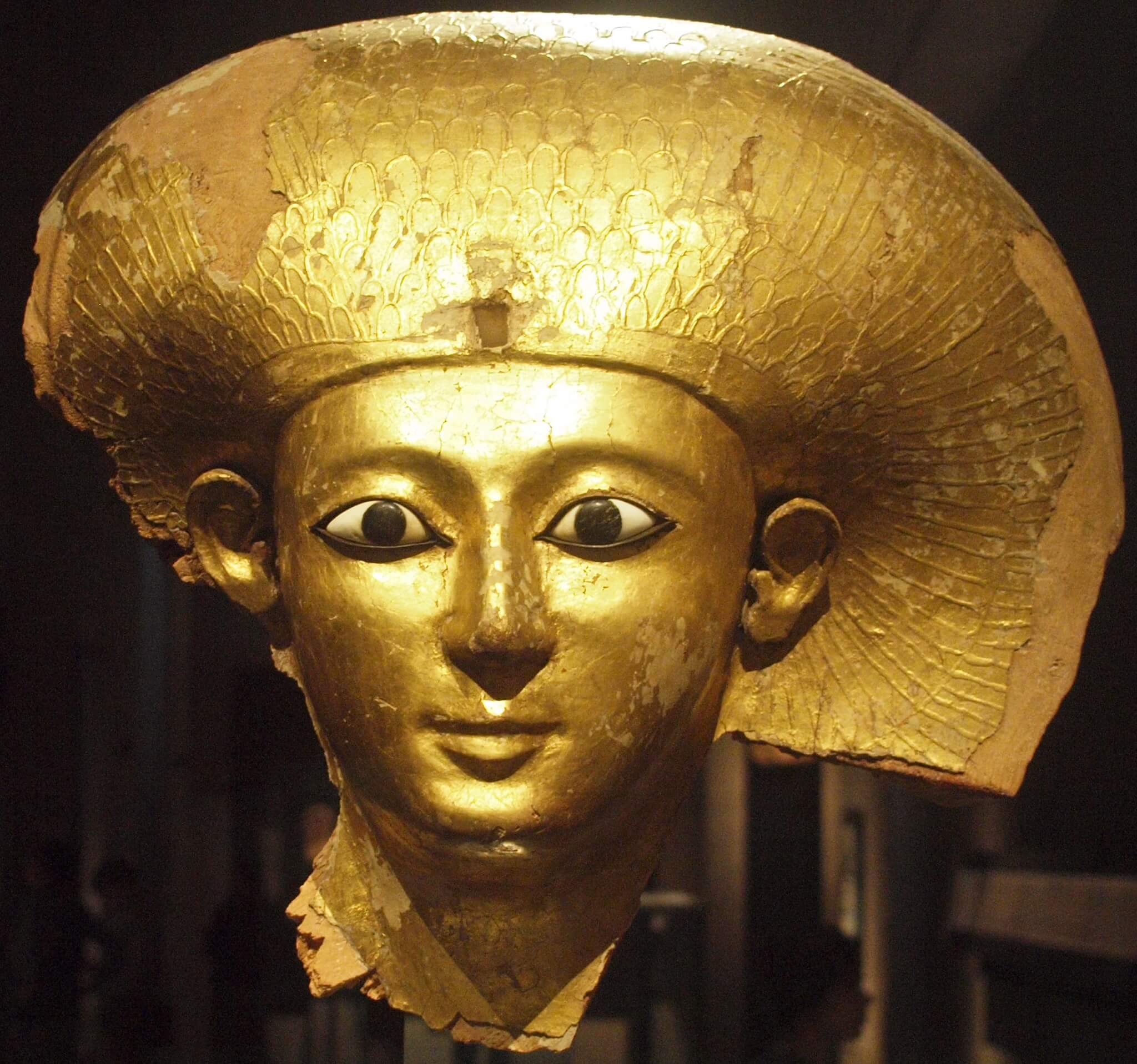 Fragmentary coffin face of Sitdjehuti - Egypt Museum