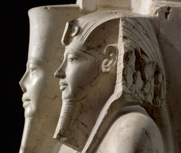 Statue of Horemheb (or Tutankhamun) and Amun - Egypt Museum