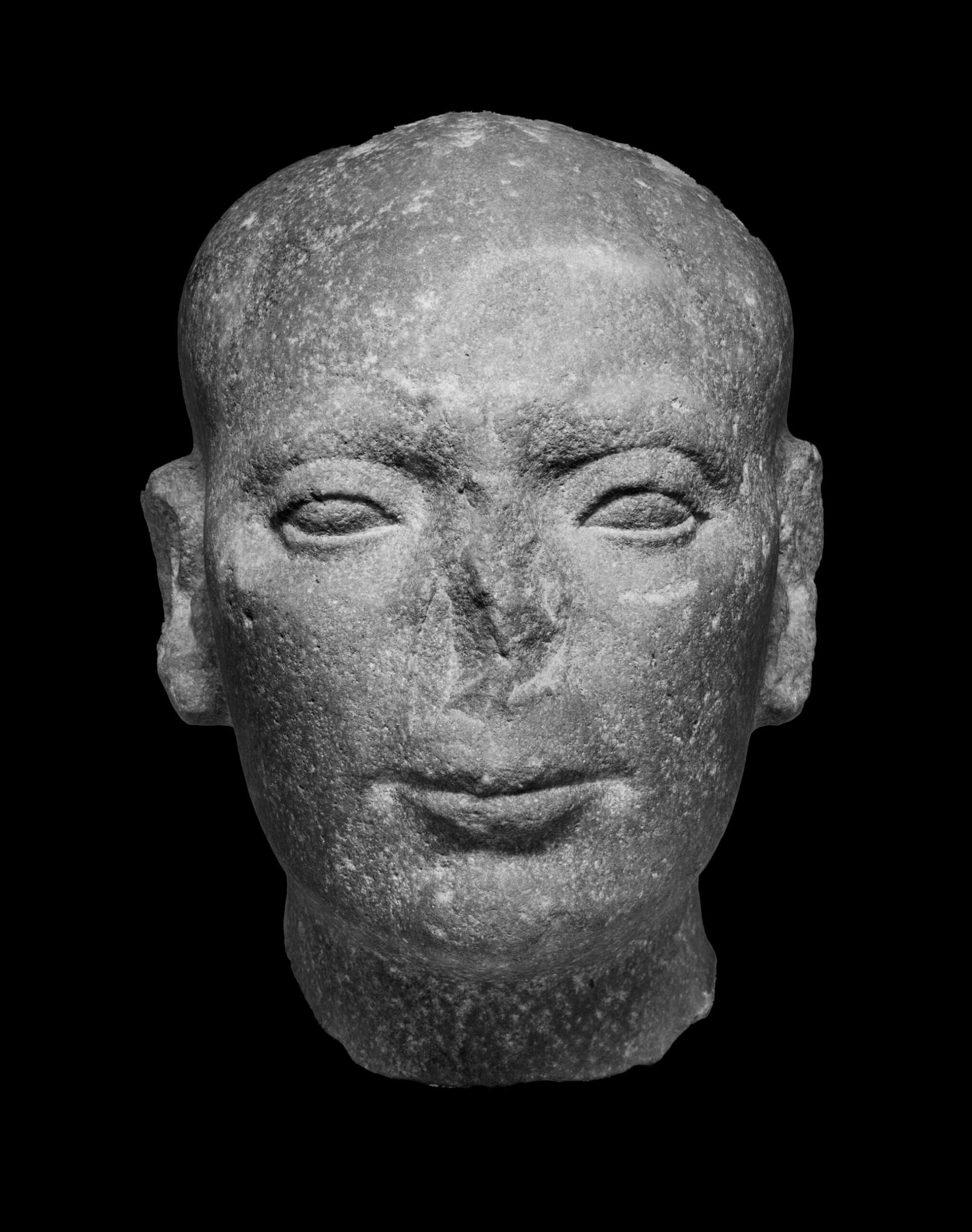 Head of a Middle Kingdom Dignitary or Priest - Egypt Museum