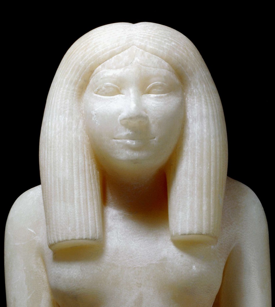 Alabaster figure of a woman - Egypt Museum