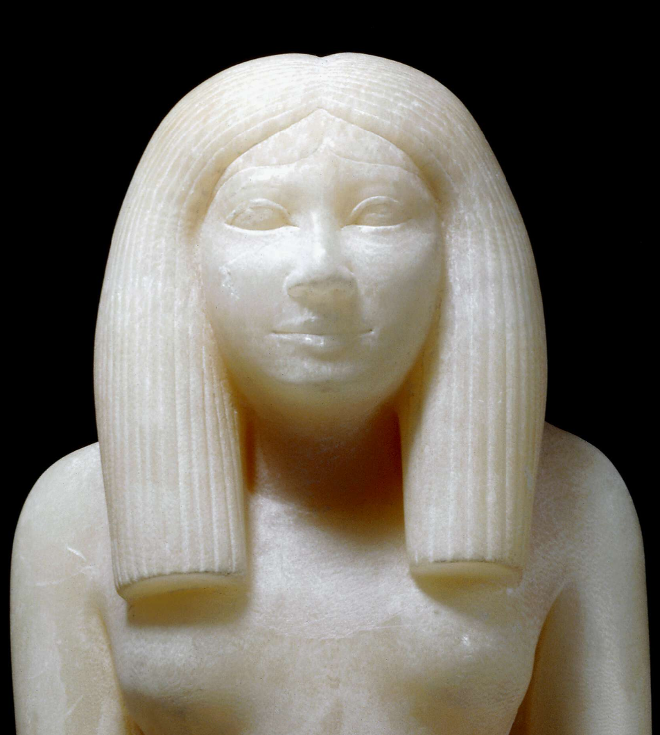 Alabaster figure of a woman - Egypt Museum