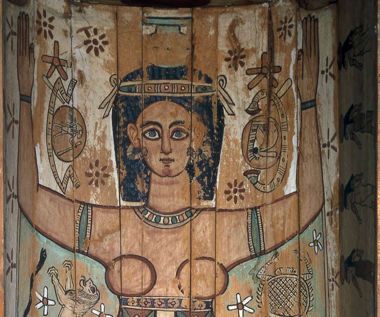 Goddess Nut on the sarcophagus of Soter - Egypt Museum
