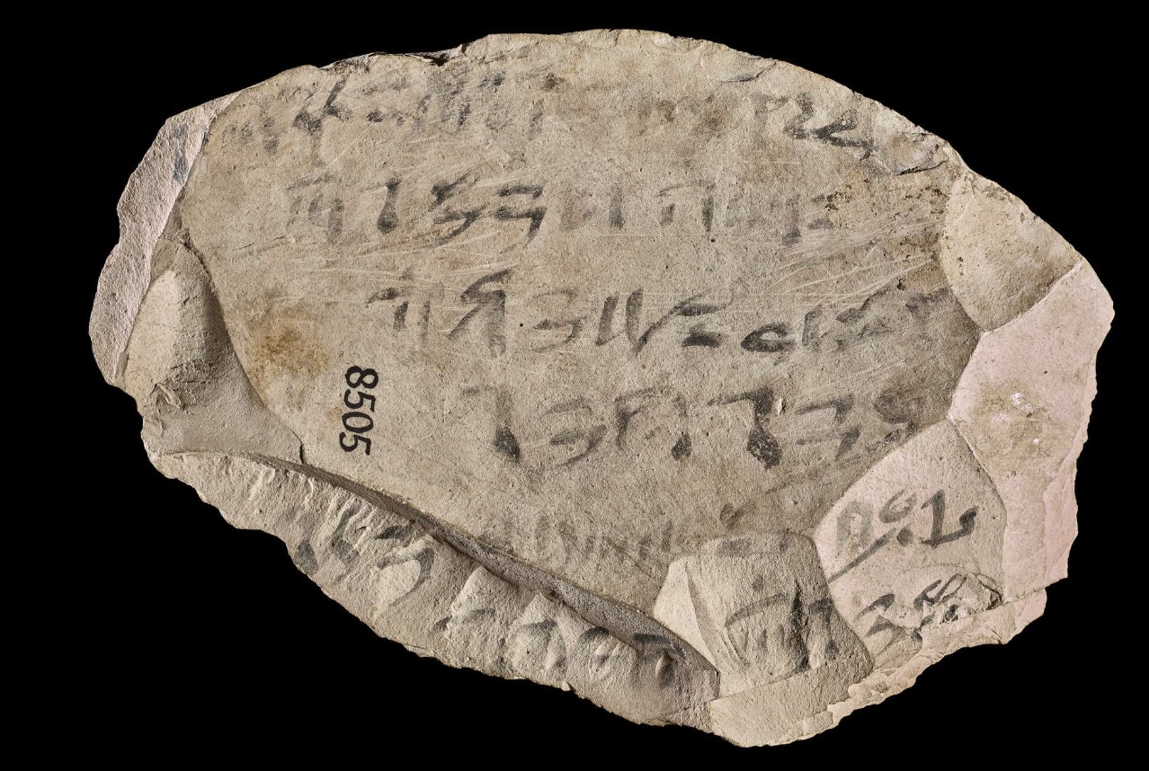 Ostracon with tomb measurement plans - Egypt Museum