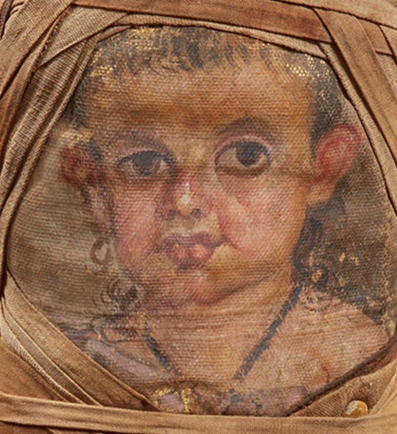 Faiyum Portrait Mummy of a Young Child - Egypt Museum