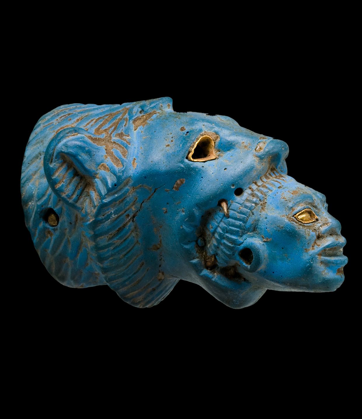 King of Egypt as a lion subduing the head of a Nubian - Egypt Museum