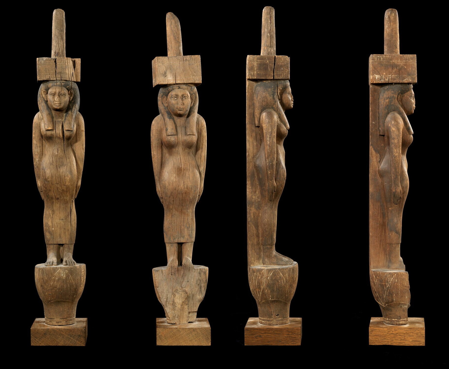 Pair of Furniture Supports in the Form of Female Figures - Egypt Museum